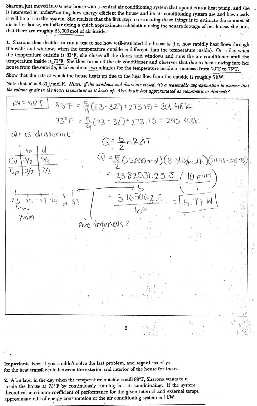 Solved Sharona just moved into a new house with a central | Chegg.com