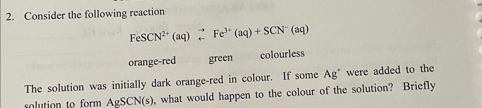 Solved Consider the following | Chegg.com