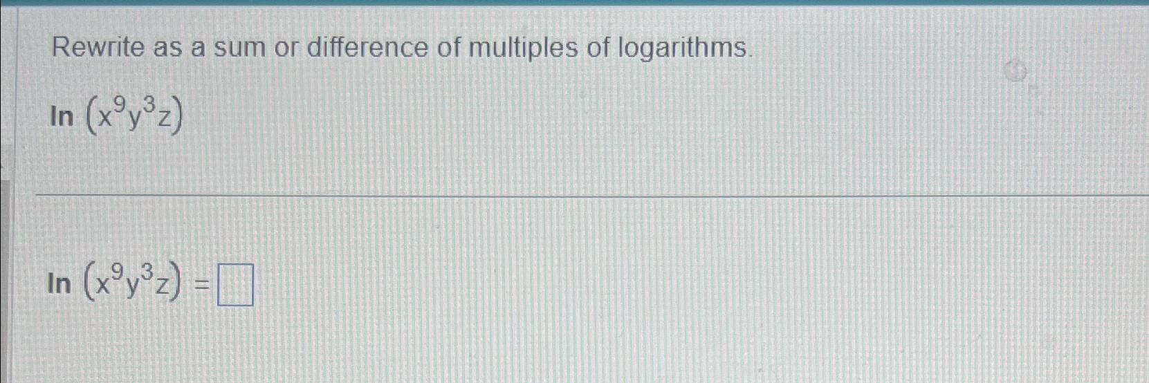 Solved Rewrite as a sum or difference of multiples of | Chegg.com