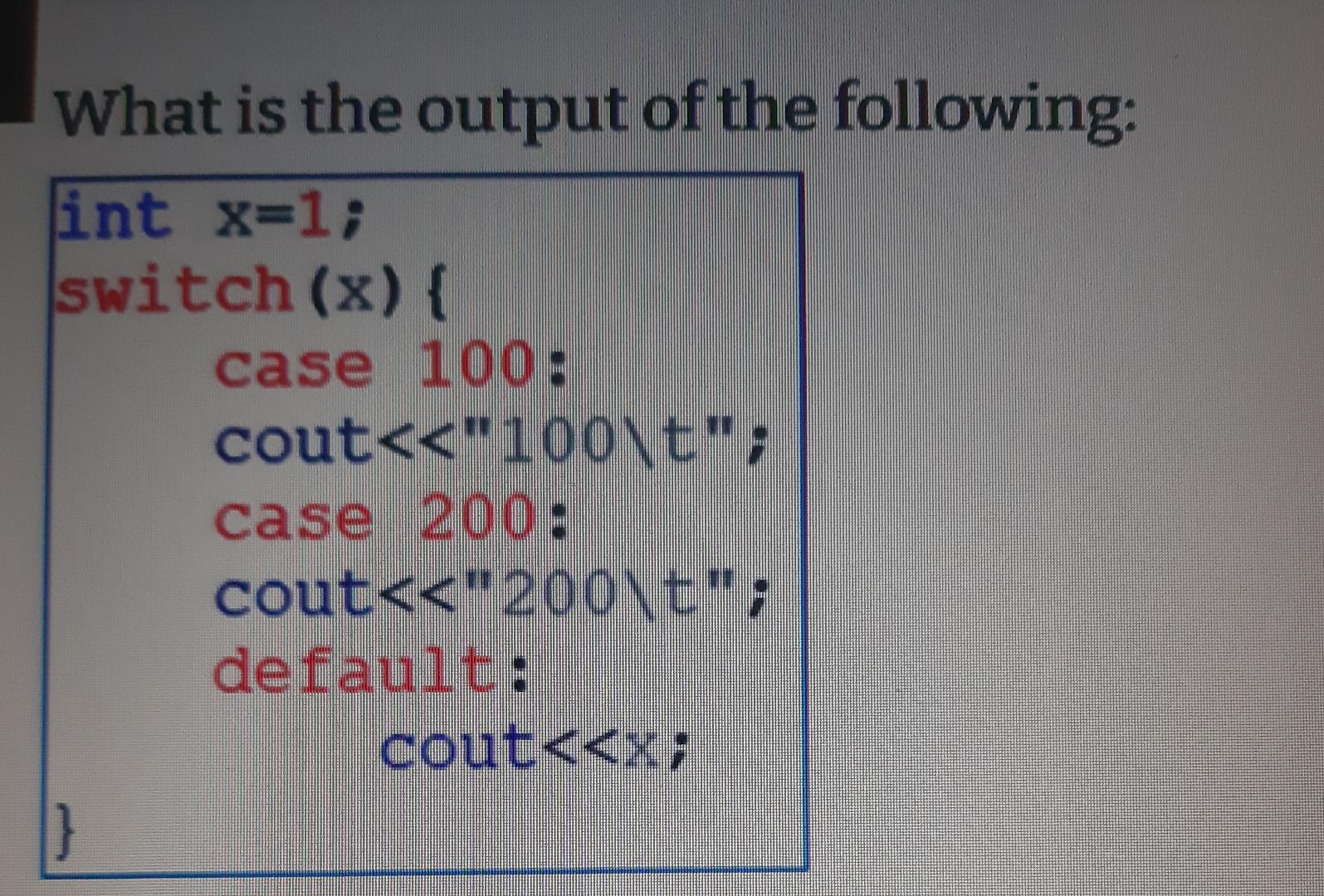 Solved What is the output of this cod in c++ | Chegg.com