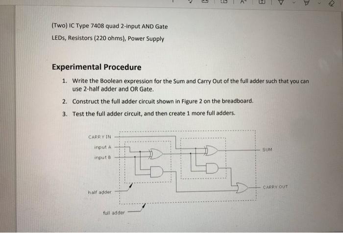 Solved Experiment No. 4 Combinational Logic Circuit: Design | Chegg.com
