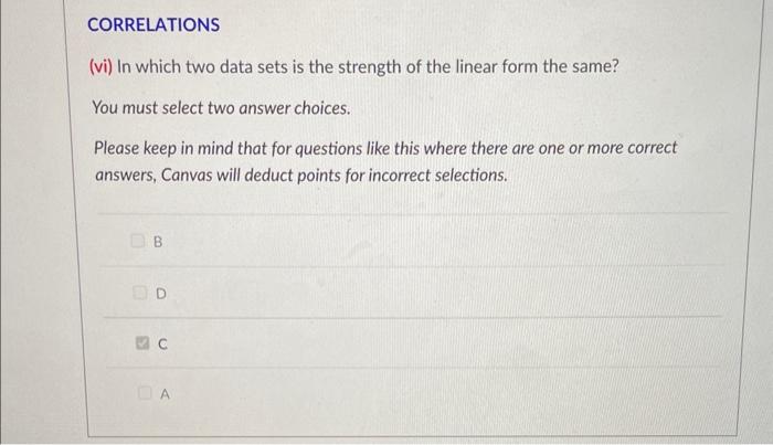 Solved Use the correlations provided here to answer the | Chegg.com