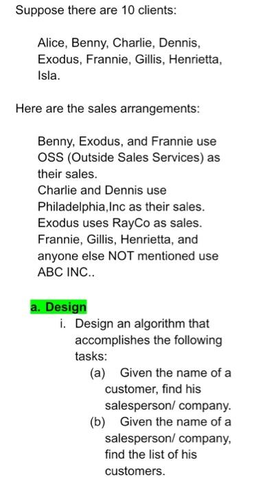 Solved Benny, Exodus, and Frannie use OSS (Outside Sales | Chegg.com