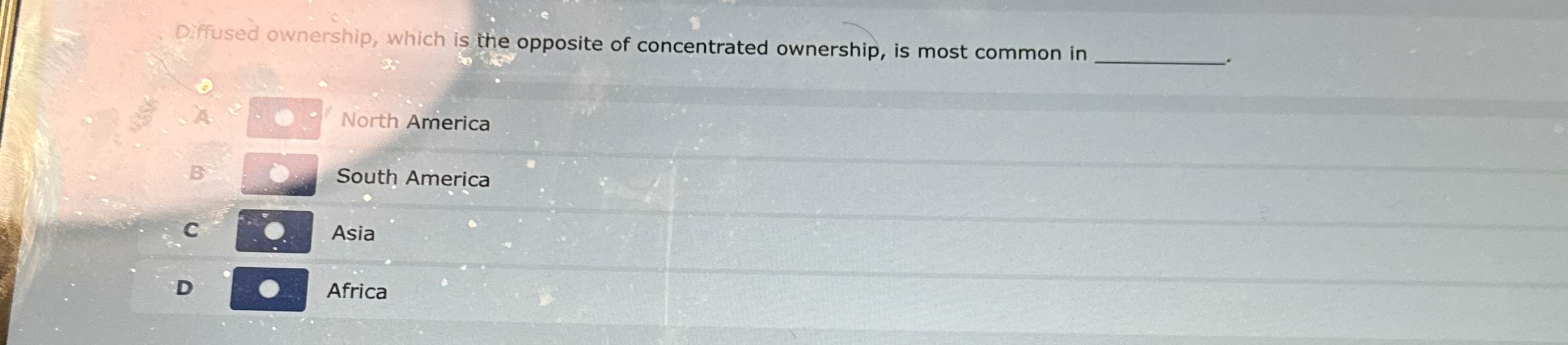 Solved Diffused ownership, which is the opposite of | Chegg.com