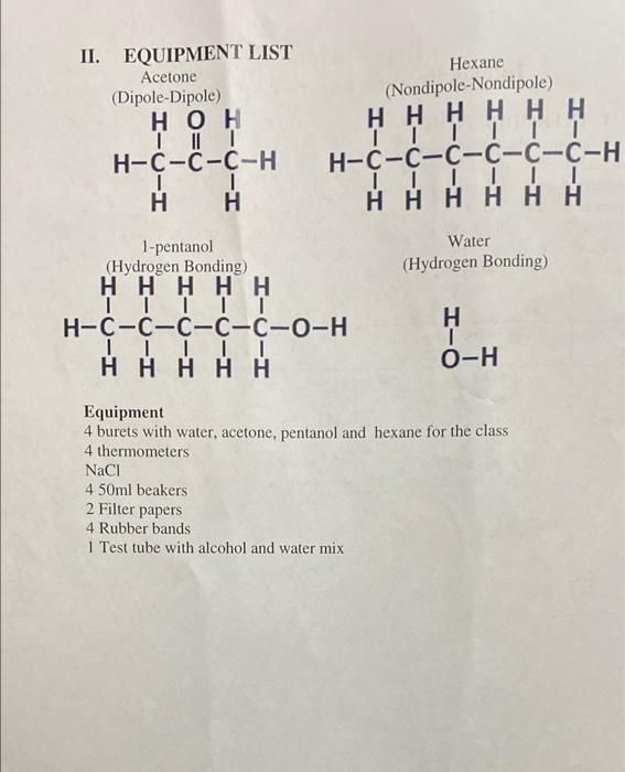 Solved Experiment #14 Intermolecular Forces Experiment 1. | Chegg.com