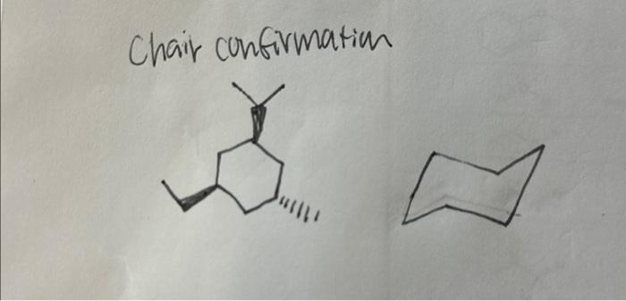 Solved Chair confirmation of molecule on left. Then draw the | Chegg.com