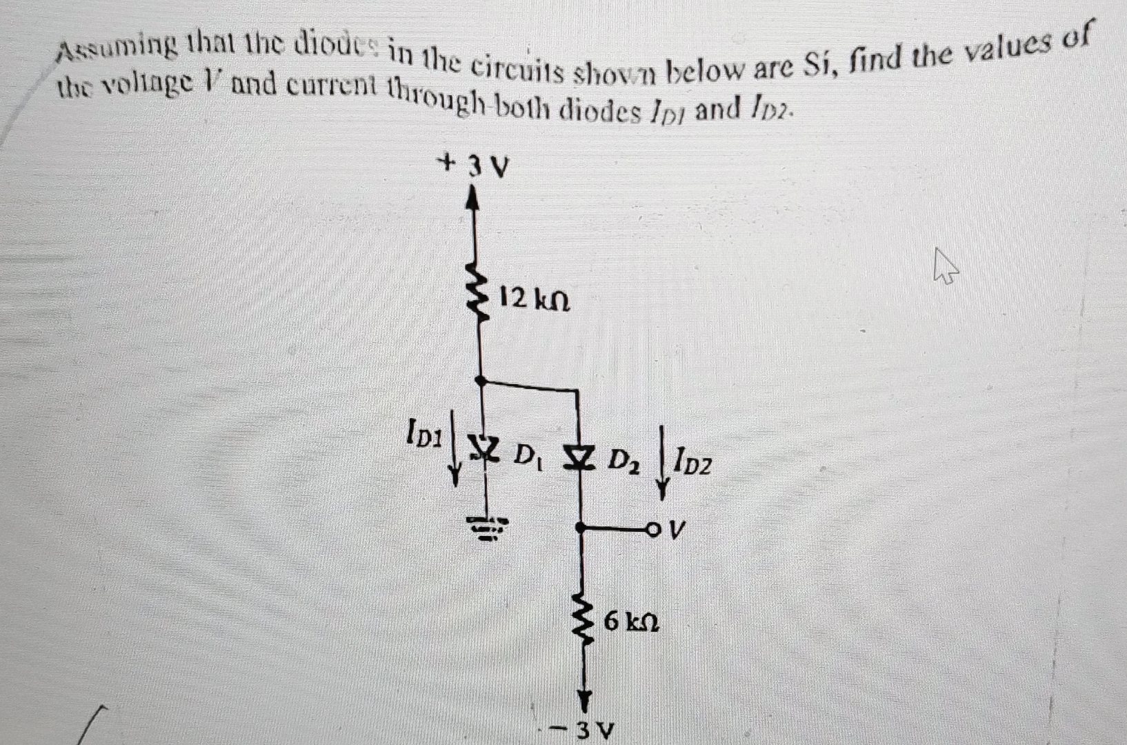 Solved Assuming that the dioule in the circuits shown below | Chegg.com