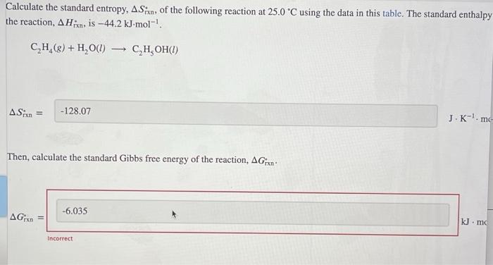 Solved Calculate the standard entropy, ASix of the following | Chegg.com