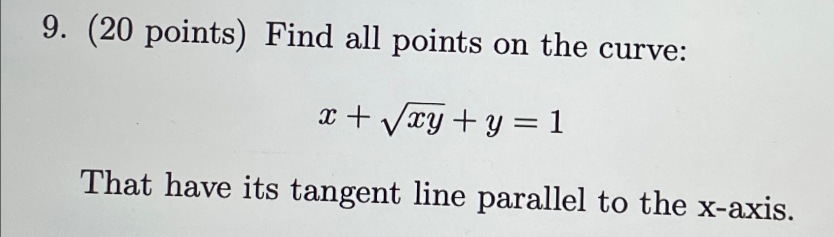 Solved (20 ﻿points) ﻿Find all points on the | Chegg.com