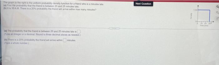 Solved The graph to the right is the uniform probability | Chegg.com