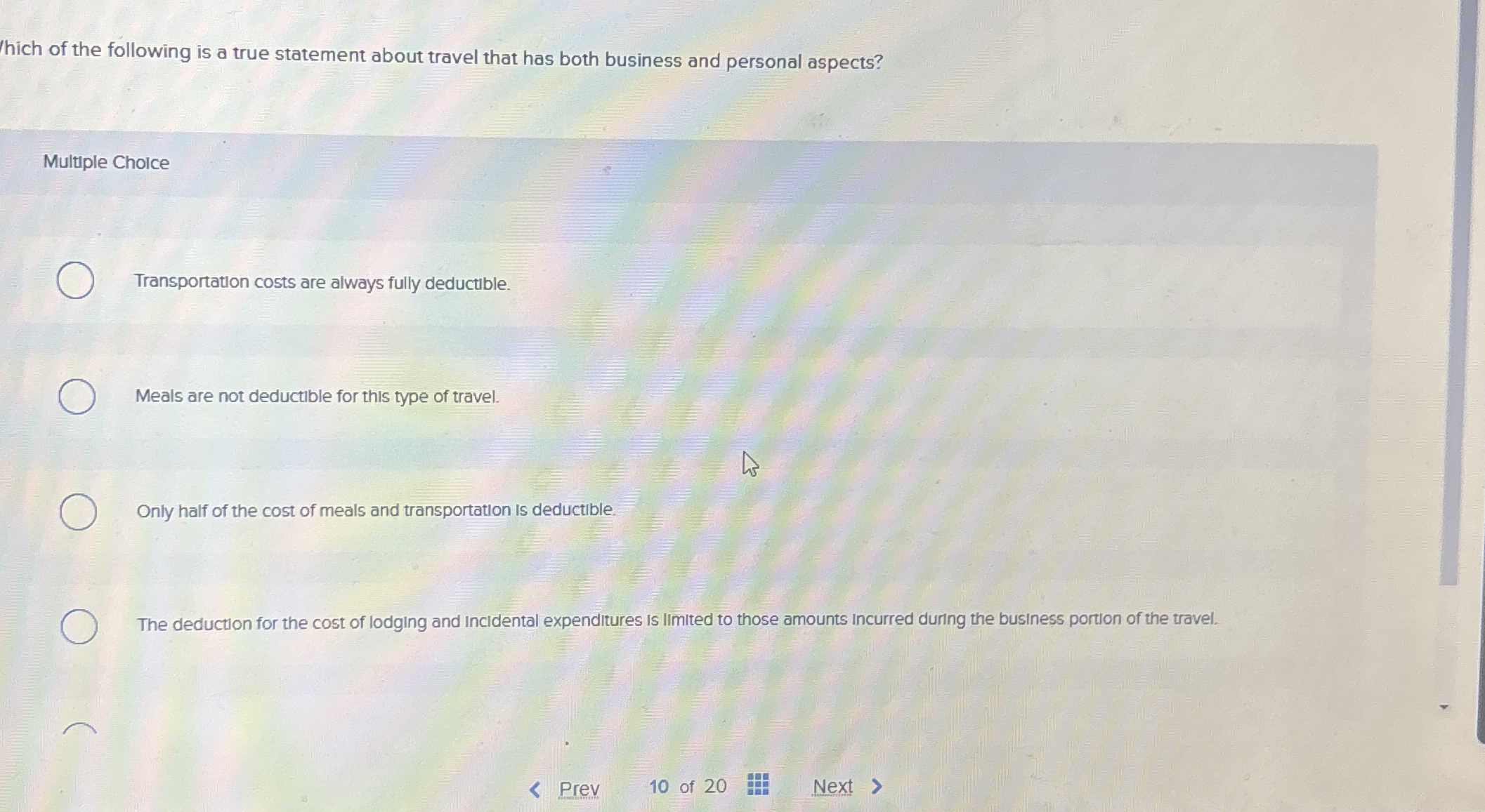 Solved hich of the following is a true statement about | Chegg.com