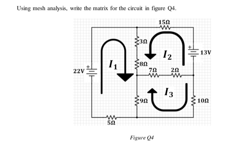 Solved Using mesh analysis, write the matrix for the circuit | Chegg.com Solved Using mesh analysis, write the matrix for the circuit | Chegg.com