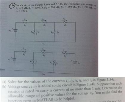 Solved Solve for the values of the currents i1, i2, i3, i4, | Chegg.com