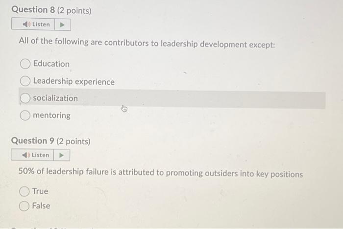 Solved Question 8 (2 points) Listen All of the following are | Chegg.com