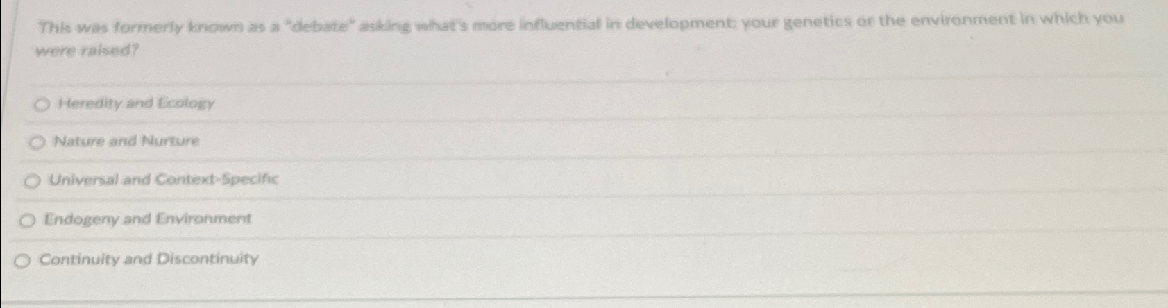 Solved This was formenty known as a "debate" asking what's | Chegg.com
