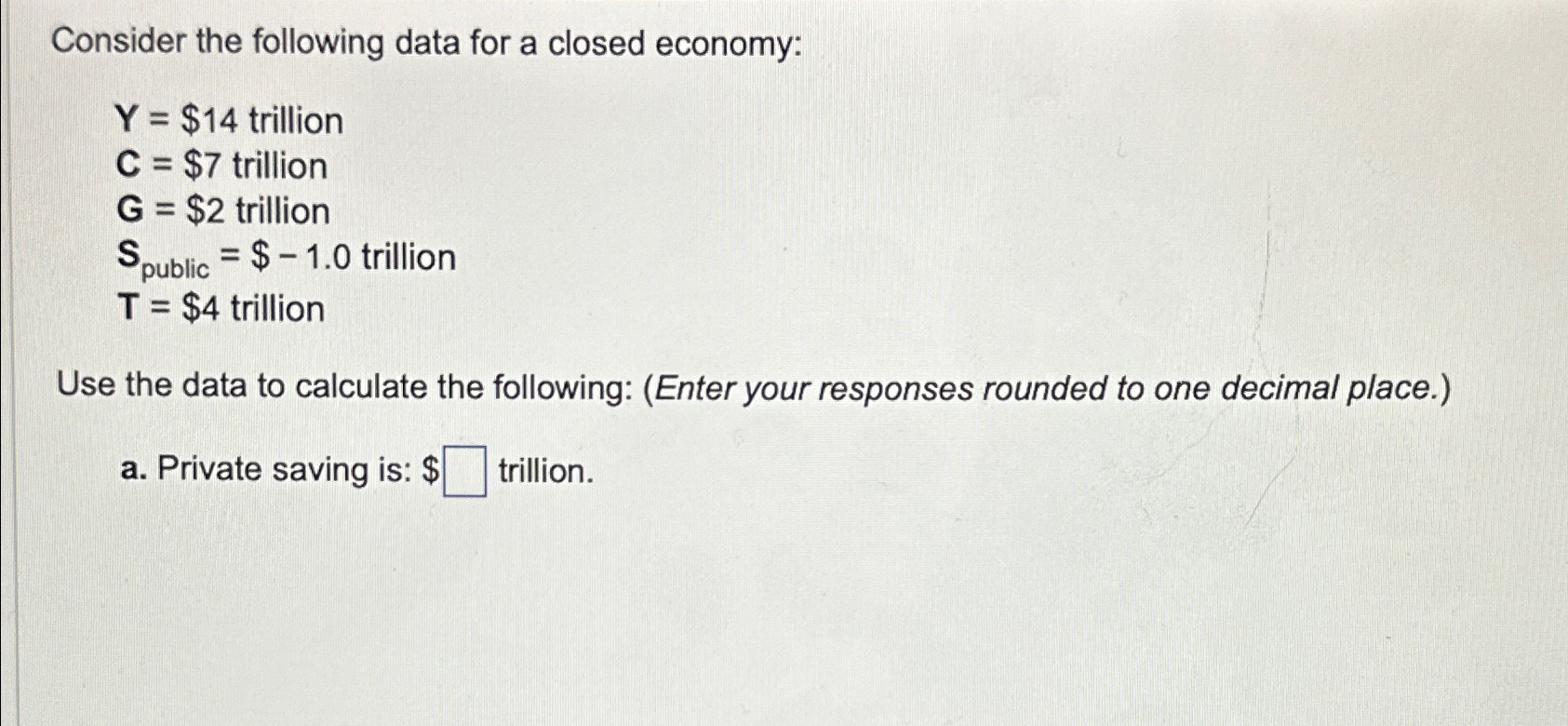 Solved Consider the following data for a closed | Chegg.com