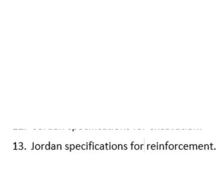Solved Jordan specifications for reinforcement. | Chegg.com