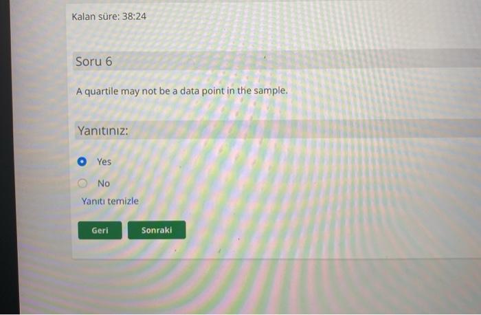 Solved Kalan Sure: 38:35 1 24 9 10 11 Soru 3 The time until | Chegg.com Solved Kalan Sure: 38:35 1 24 9 10 11 Soru 3 The time until | Chegg.com