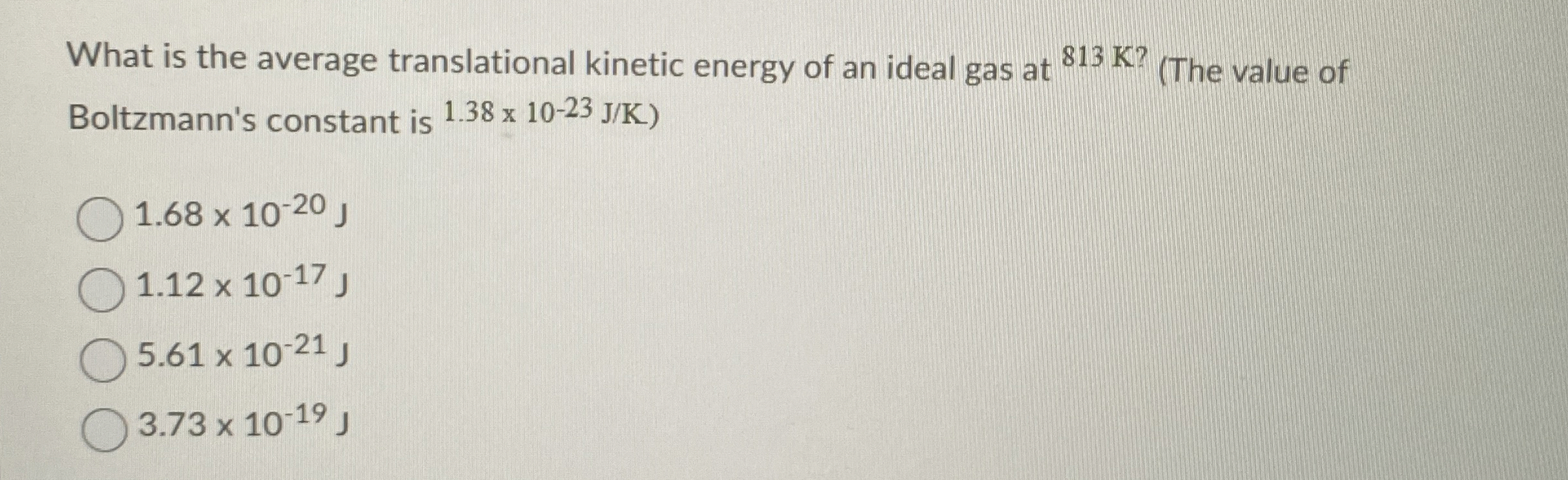 Solved What is the average translational kinetic energy of | Chegg.com
