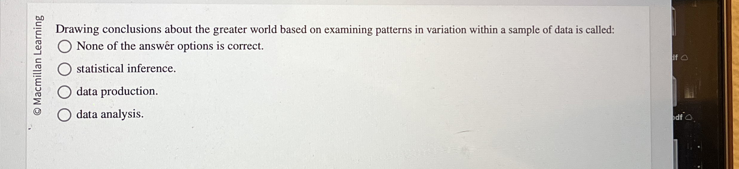 Solved Drawing conclusions about the greater world based on | Chegg.com