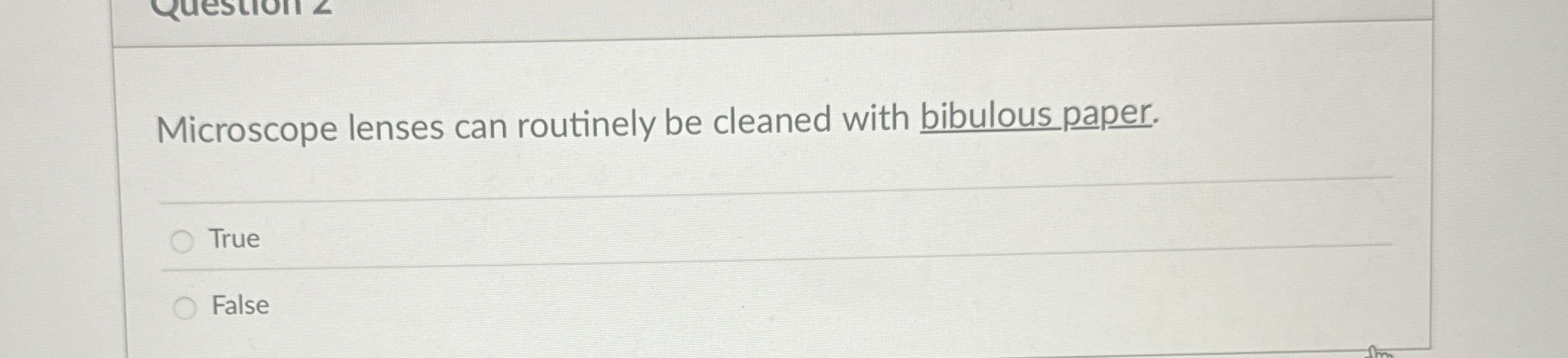 Solved Microscope lenses can routinely be cleaned with | Chegg.com