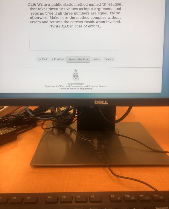 Solved Q29: Write a public static method named threeEqual | Chegg.com