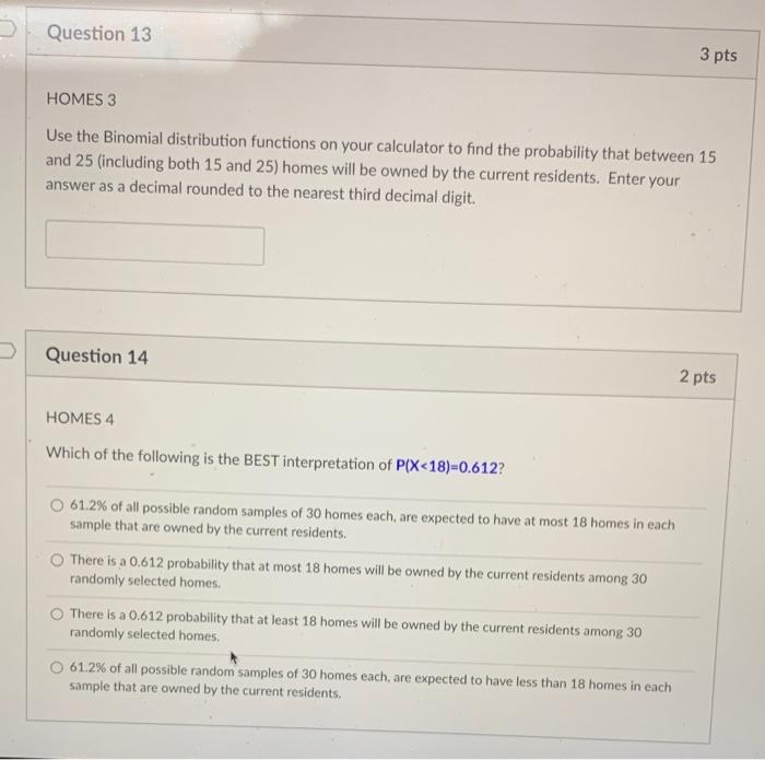 Use the Binomial distribution functions on your | Chegg.com