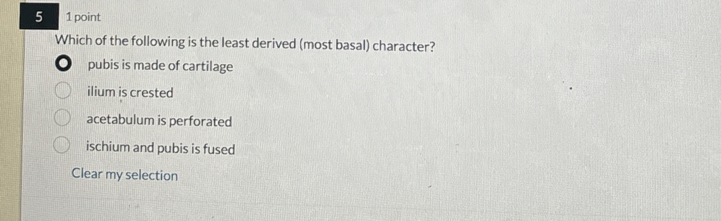 Solved 5 1 ﻿pointWhich of the following is the least derived | Chegg.com