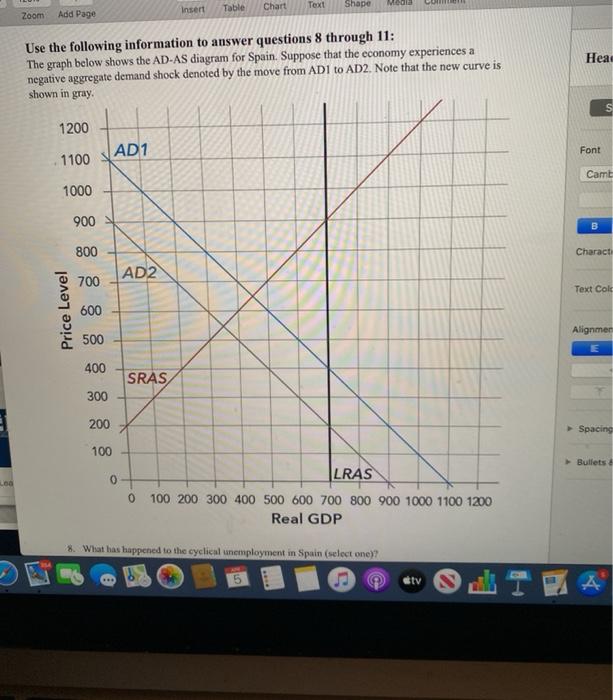Solved Table Insert Chart Text Shape MODE Zoom Add Page Hea | Chegg.com