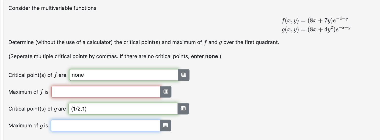 Solved Consider the multivariable | Chegg.com
