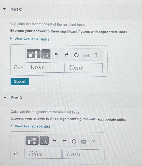 Solved Calculate the component of the resultant force in the | Chegg.com