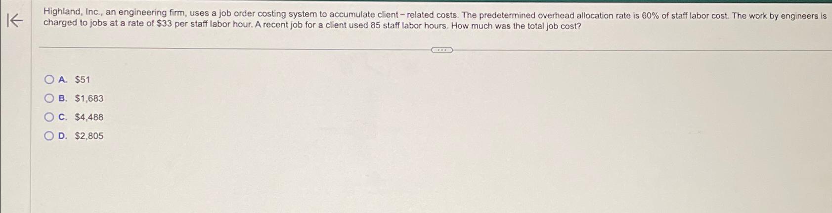 Solved charged to jobs at a rate of $33 ﻿per staff labor | Chegg.com