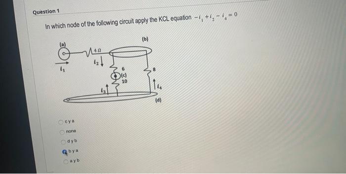 Solved In which node of the following circuit apply the KCL | Chegg.com