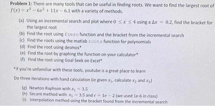 Solved Problem 1: There are many tools that can be useful in | Chegg.com