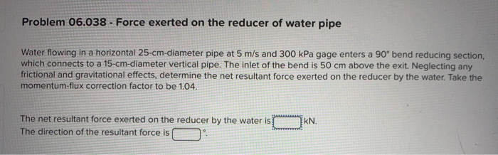 Solved Problem 06.038 - Force exerted on the reducer of | Chegg.com