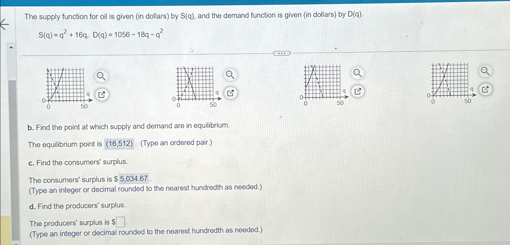 Solved The supply function for oil is given (in dollars) ﻿by | Chegg.com