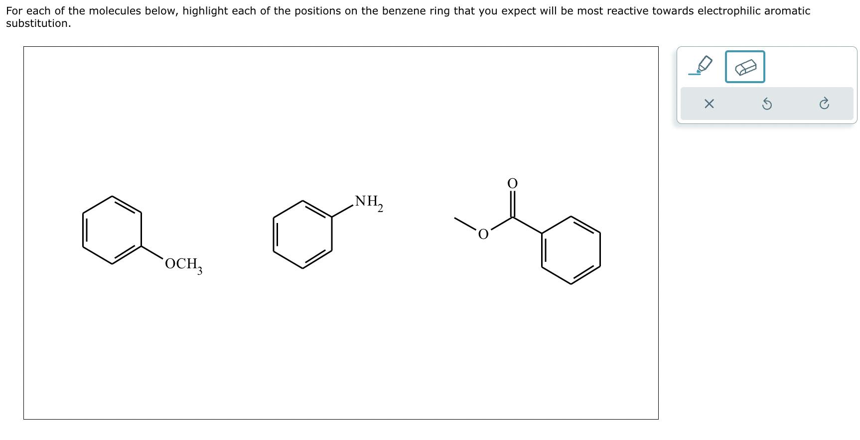 Solved For each of the molecules below, highlight each of | Chegg.com