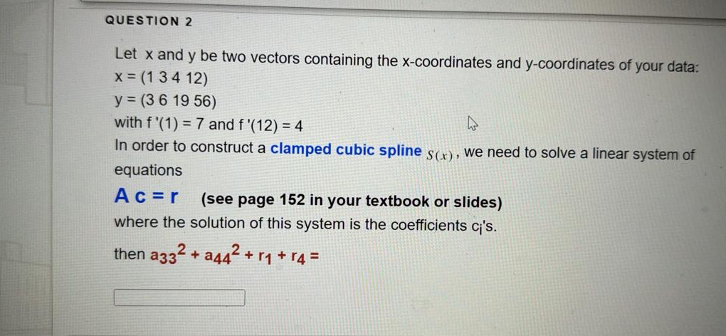 QUESTION 2Let x and y be two vectors containing the | Chegg.com QUESTION 2Let x and y be two vectors containing the | Chegg.com