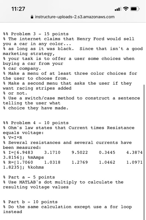 Solved 11:27 instructure-uploads-2.s3.amazonaws.com $$ | Chegg.com