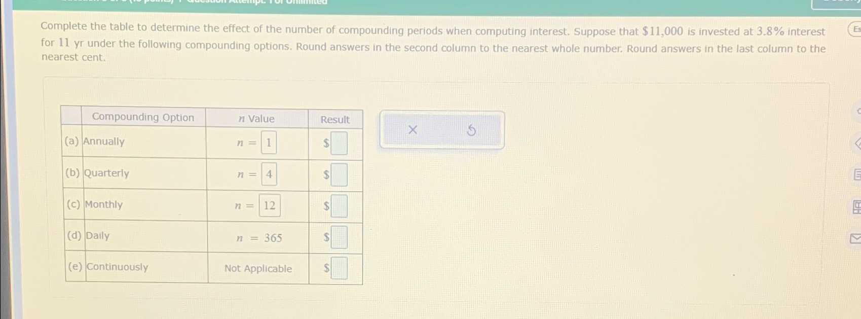 Solved Complete the table to determine the effect of the | Chegg.com