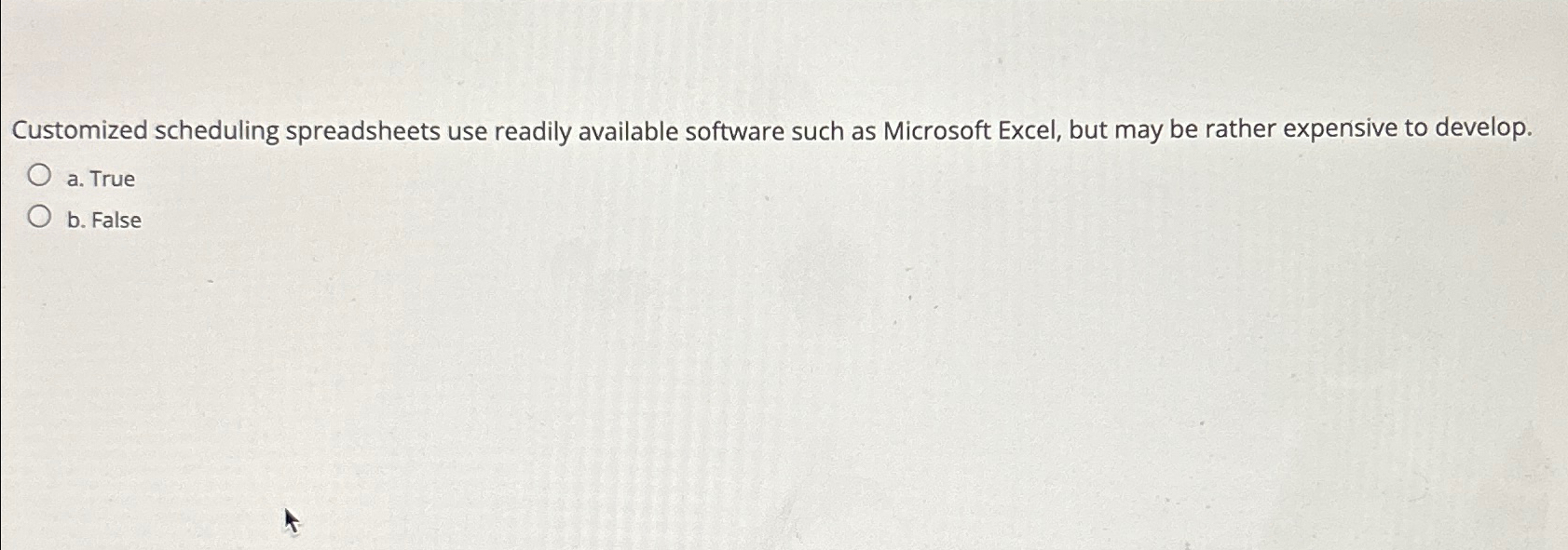 Solved Customized scheduling spreadsheets use readily | Chegg.com