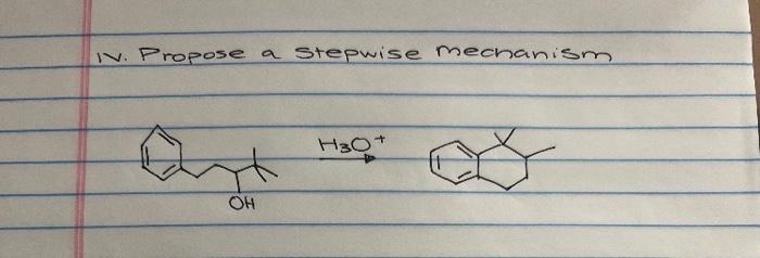 Solved 1v. Propose a stepwise mechanism | Chegg.com