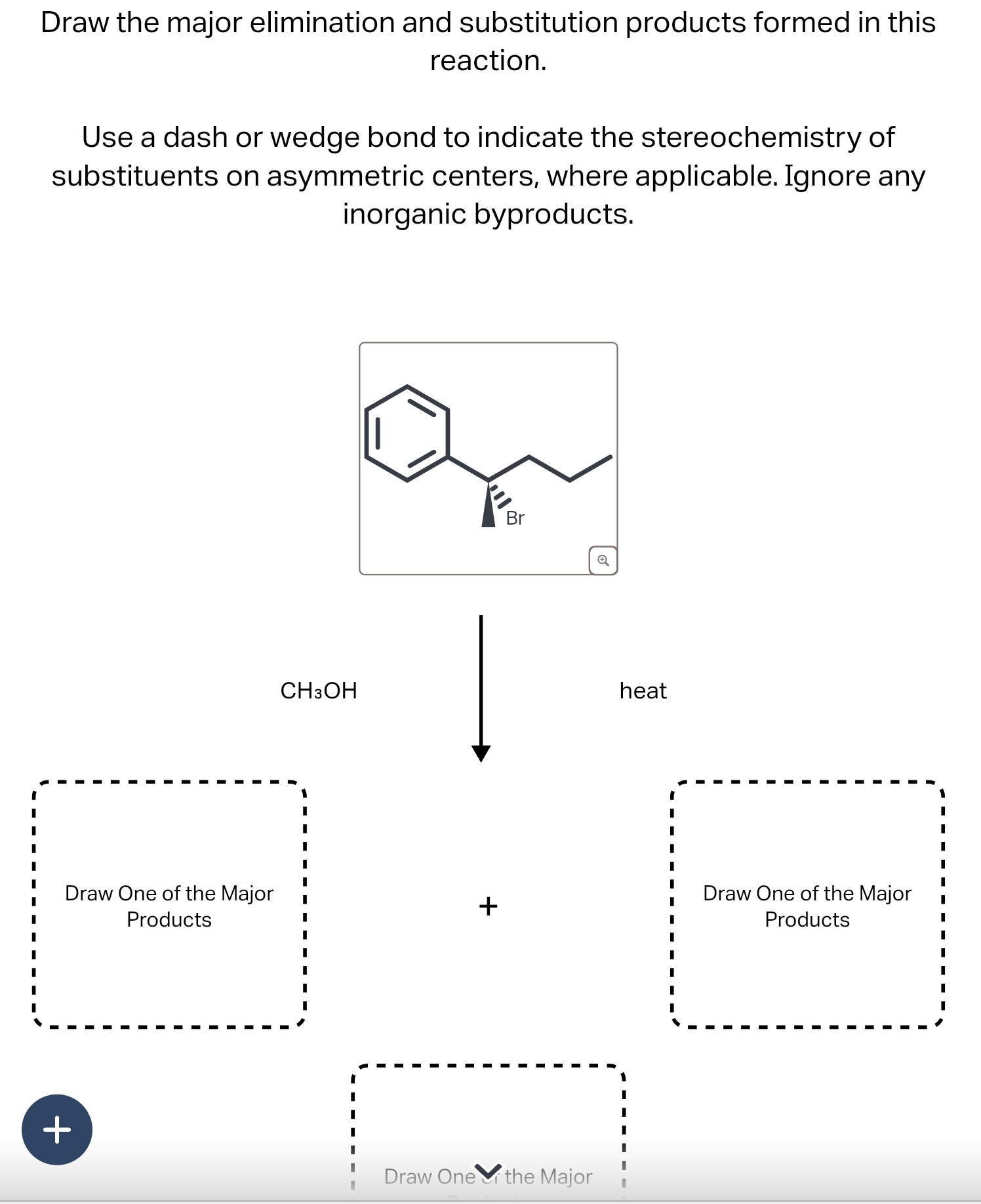 Solved Draw the major elimination and substitution products | Chegg.com