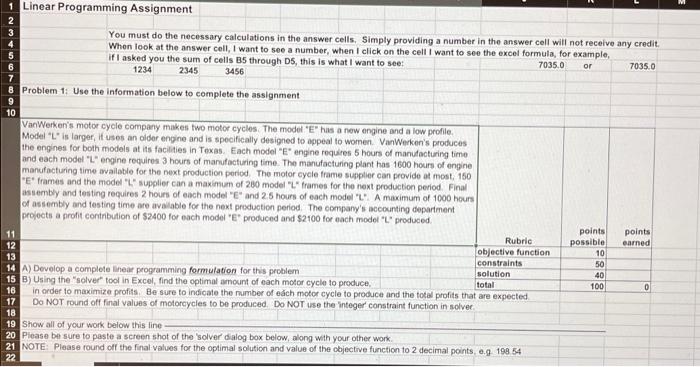 Solved Linear Programming Assignment You Must Do The