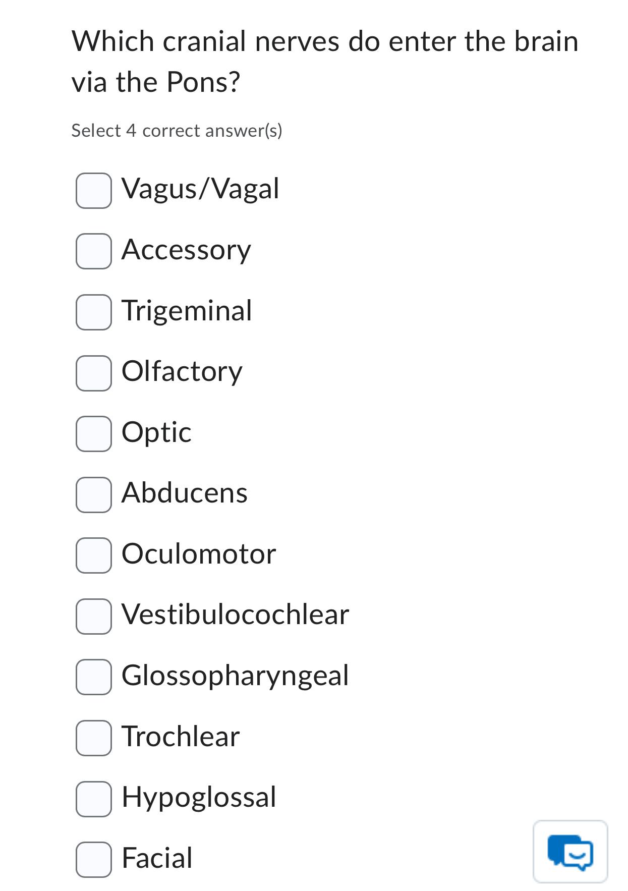 Solved Which cranial nerves do enter the brain via the | Chegg.com