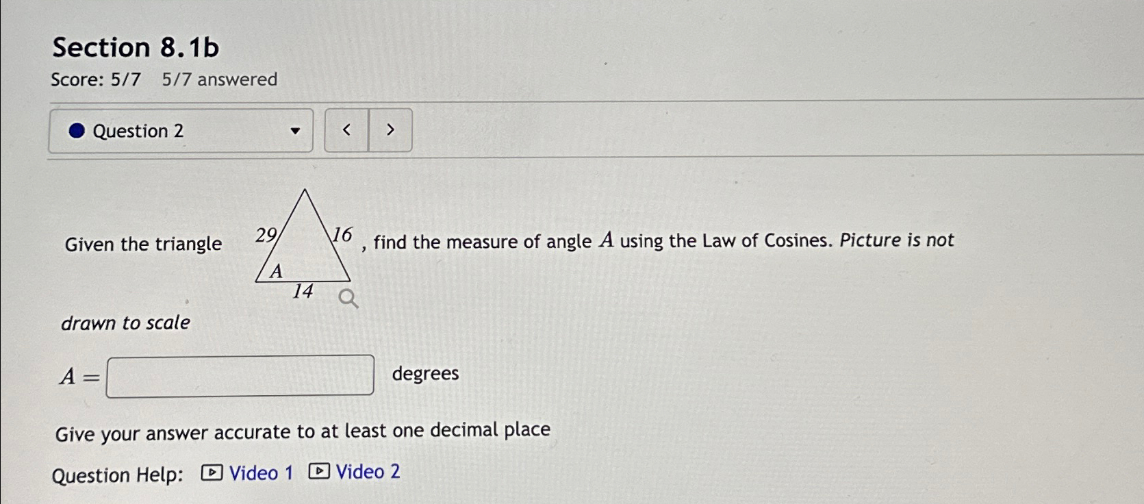 Solved Section 8.1bScore: 5/7 5/7 ﻿answeredGiven the | Chegg.com