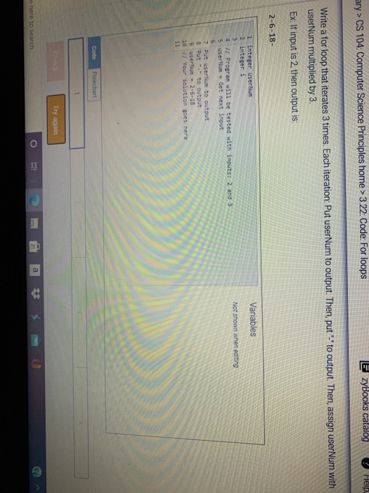 Solved ? Help E zyBooks catalog ary > CS 104: Computer | Chegg.com