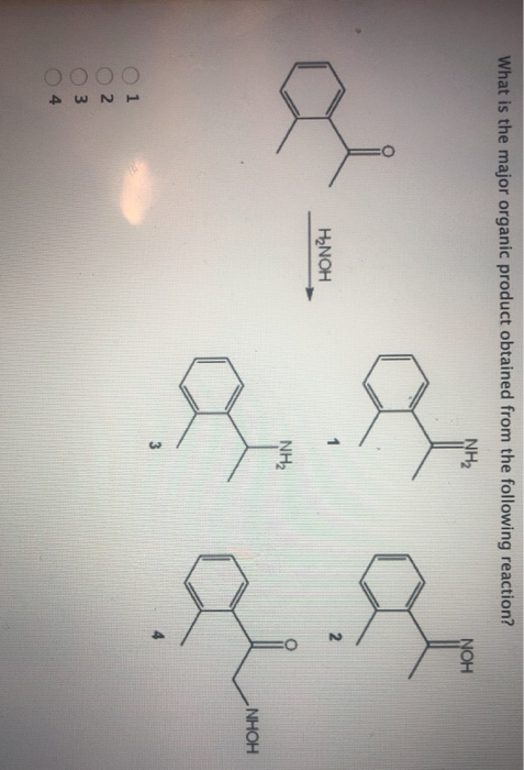Solved What is the major organic product obtained from the | Chegg.com