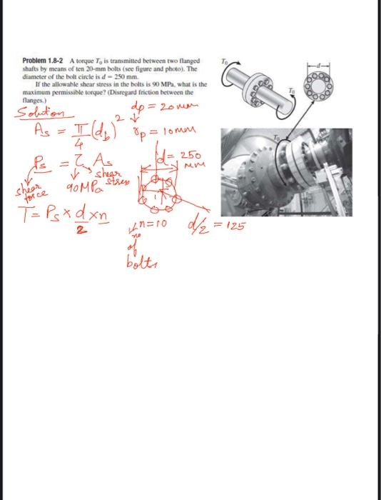 Solved Problem 1.8-2 A torque To is transmitted between two | Chegg.com