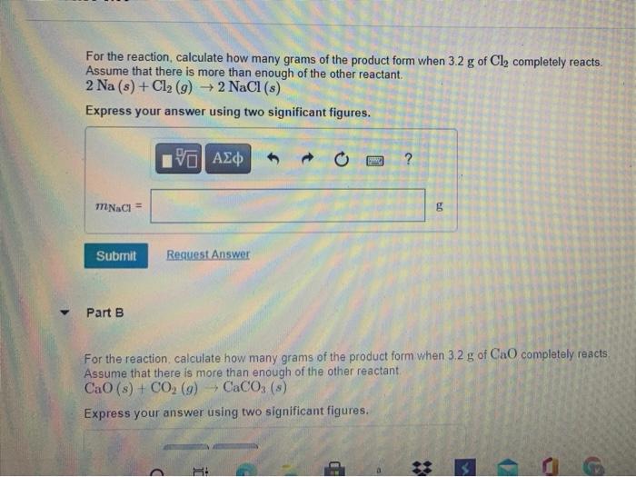 Solved For the reaction calculate how many grams of the | Chegg.com